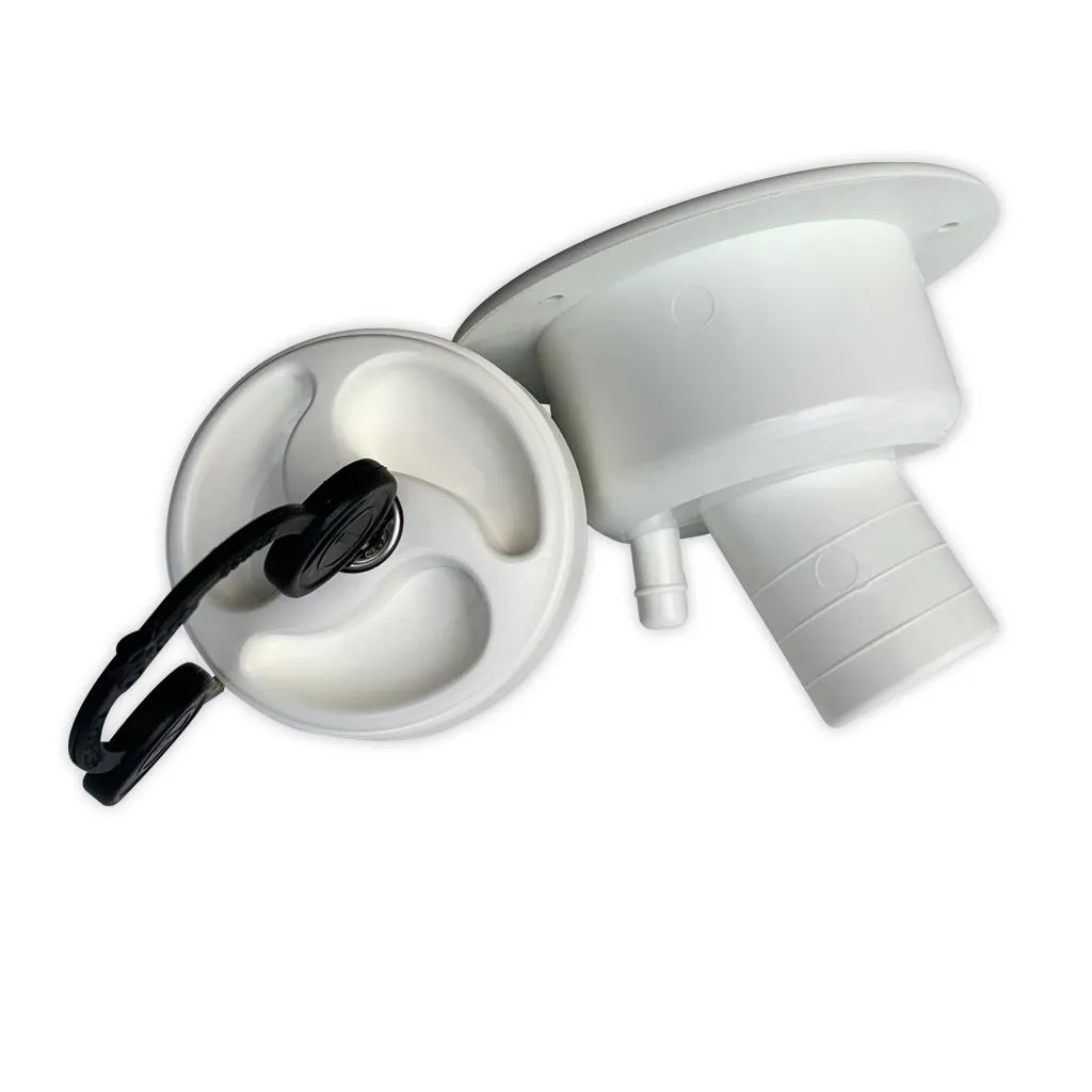 Water Tank Filler 40mm with Locking Cap-Black 8005731